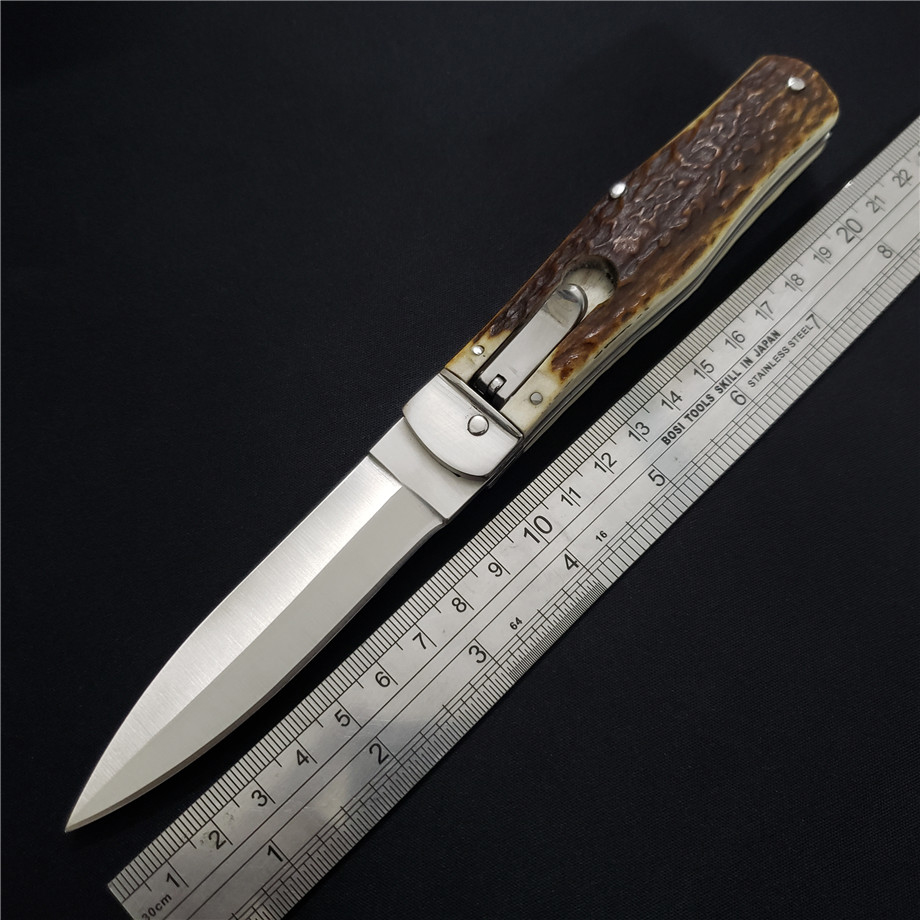 Italy Classical 9'' AKC Horizontal Single Action OTF AUTO Knife 3.54 ...