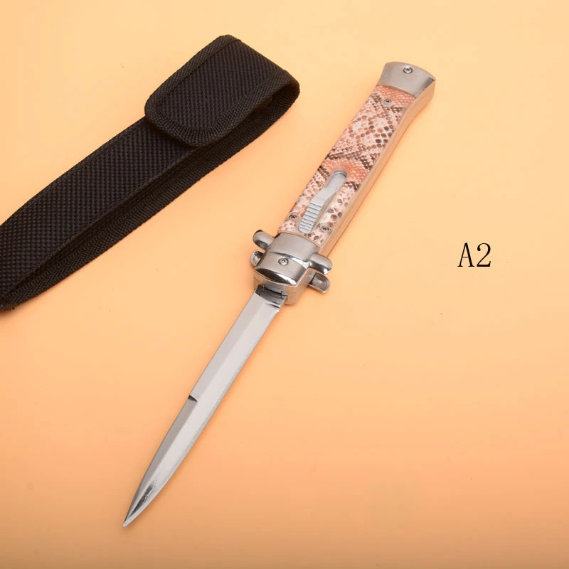 Italy Classical 11'' AKC OTF AUTO Knife 4.72" 440 Steel Blade, Resin ...