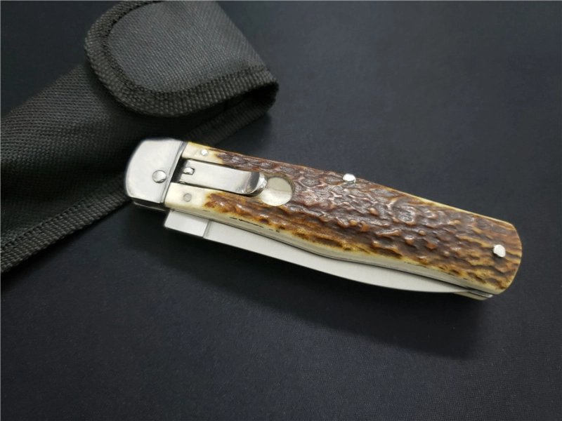 Italy Classical 9'' AKC Horizontal Single Action OTF AUTO Knife 3.54 ...