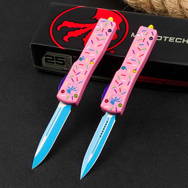 MT Donut Mini UTX-70 AUTO OTF Knife 2.36" D2 Plain Blade, Aviation ...