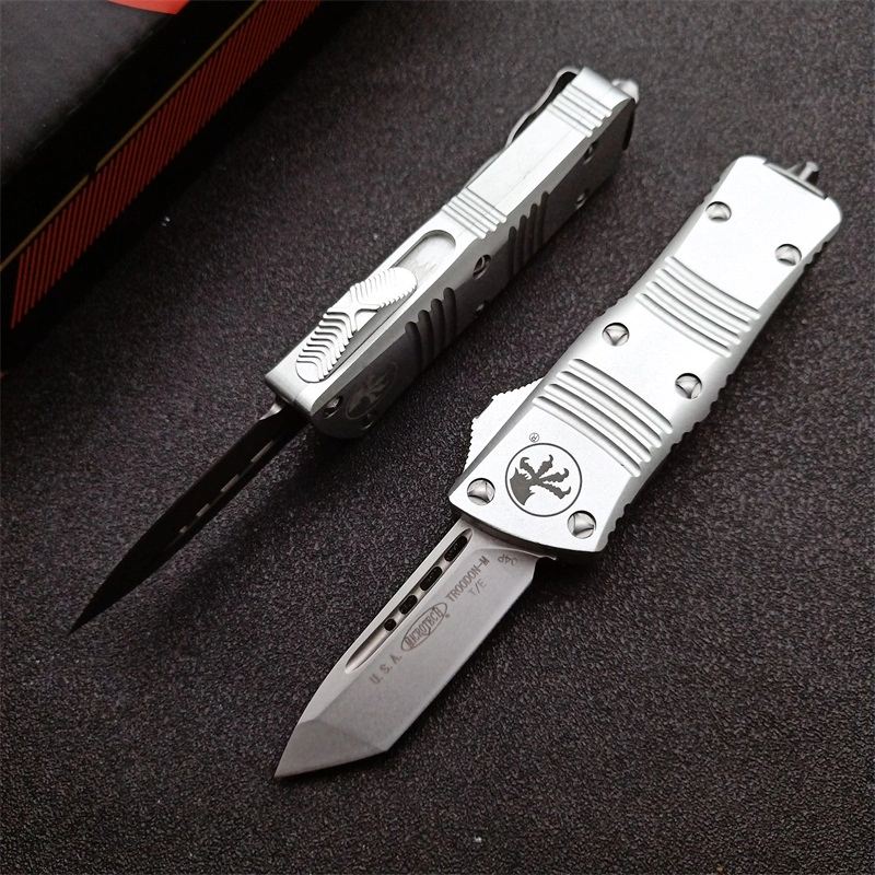 MT Mini Troodon AUTO OTF Knife 1.88" D2 Double Edge Blade, Aviation ...