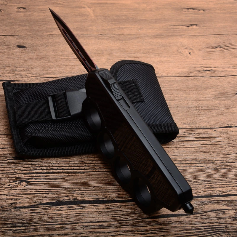 MT Boxing Knuckles OTF AUTO Knife 3.54" 440c Plain Blade, Zinc Aluminum ...