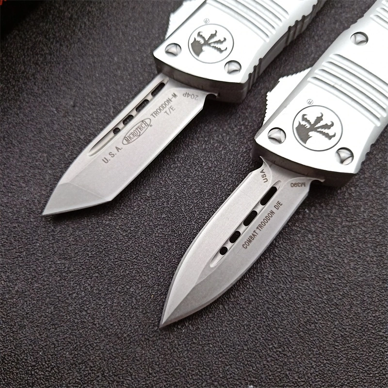MT Mini Troodon AUTO OTF Knife 1.88" D2 Double Edge Blade, Aviation Aluminum Handles