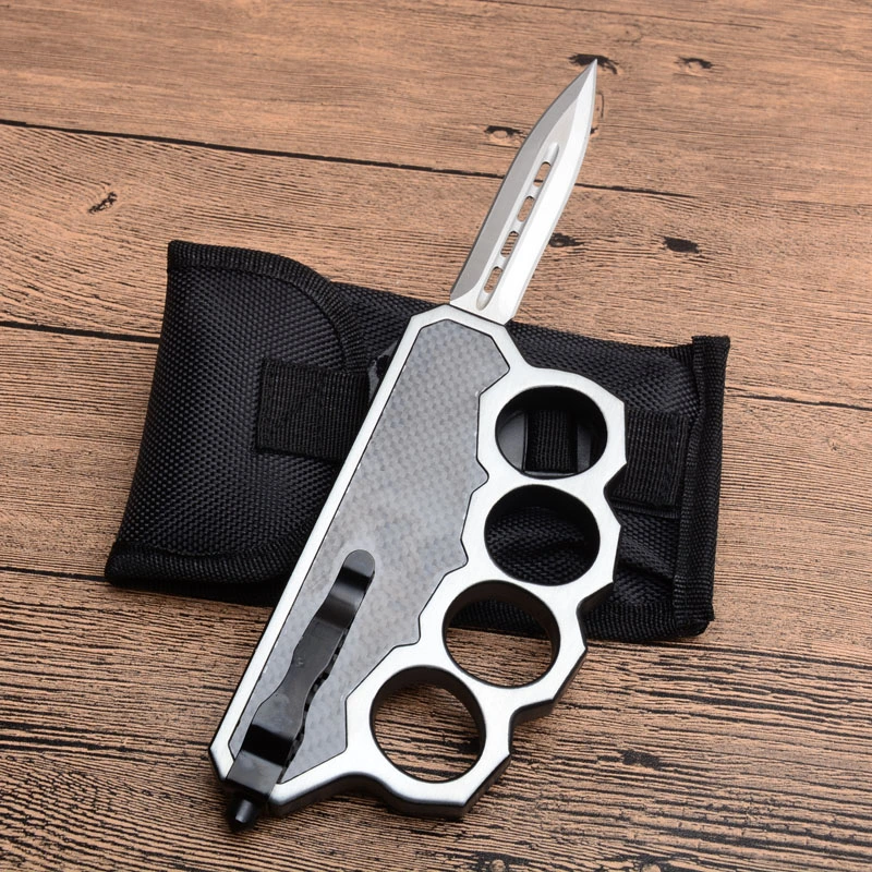 MT Boxing Knuckles OTF AUTO Knife 3.74" D2 Plain Blade, Aluminum Alloy ...