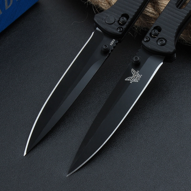 BM 417BK Fact Folding Knife 3.85" S30V Black DLC Spear Point Blade ...