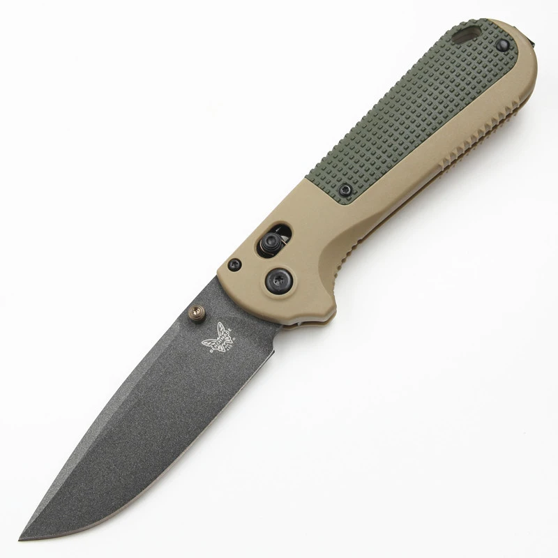 BM Redoubt AXIS Folding Knife 3.54" CPM-D2 Plain Blade, Grivory Handles ...