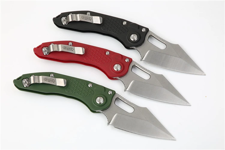 Microtech AUTO Stitch 3.03" D2 Stonewashed Blade, Nylon Fiber Handles