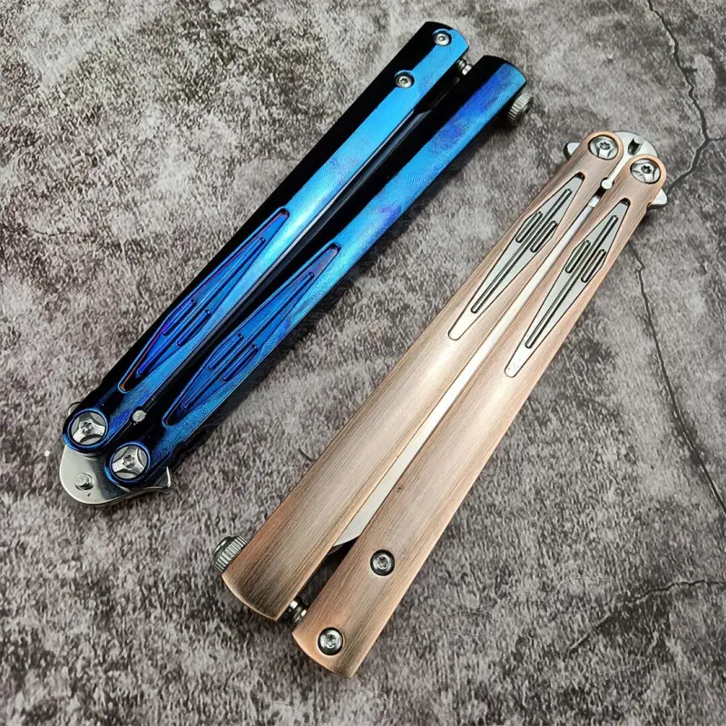 BM Balisong Butterfly Knife 4.52" 440C Drop Point Blade, 420 Stainless ...