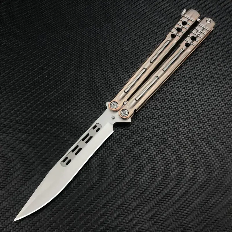 BM Balisong Butterfly Knife 4.6" 440C Drop Point Blade, 420 Stainless ...