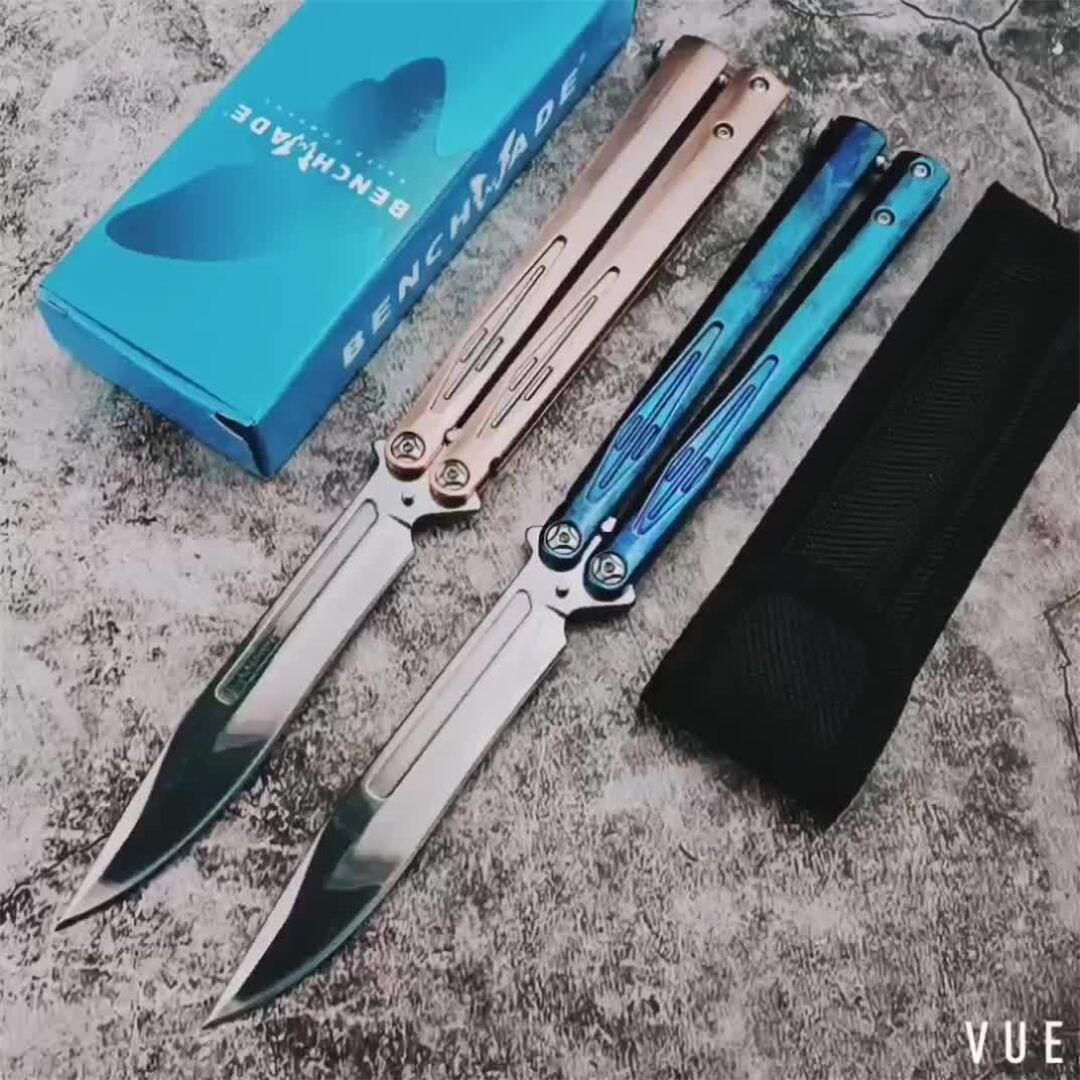 BM Balisong Butterfly Knife 4.52" 440C Drop Point Blade, 420 Stainless ...