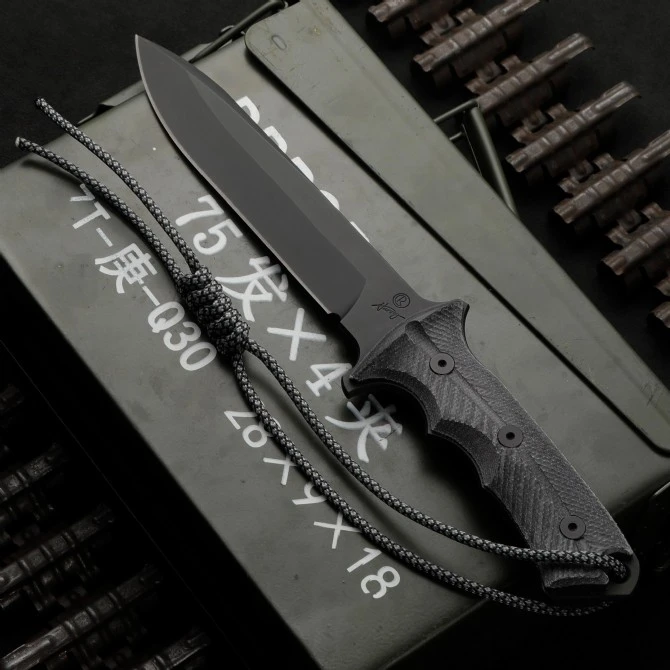 CR Pacific Combat Knife Fixed 6.49" CPM-MagnaCut Black Combo Blade ...