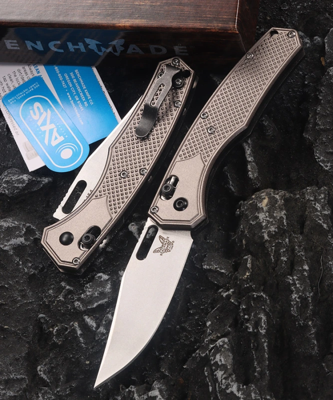 BM Hunt Taggedout AXIS Folding Knife 3.46" CPM-154 Clip Point Blade ...