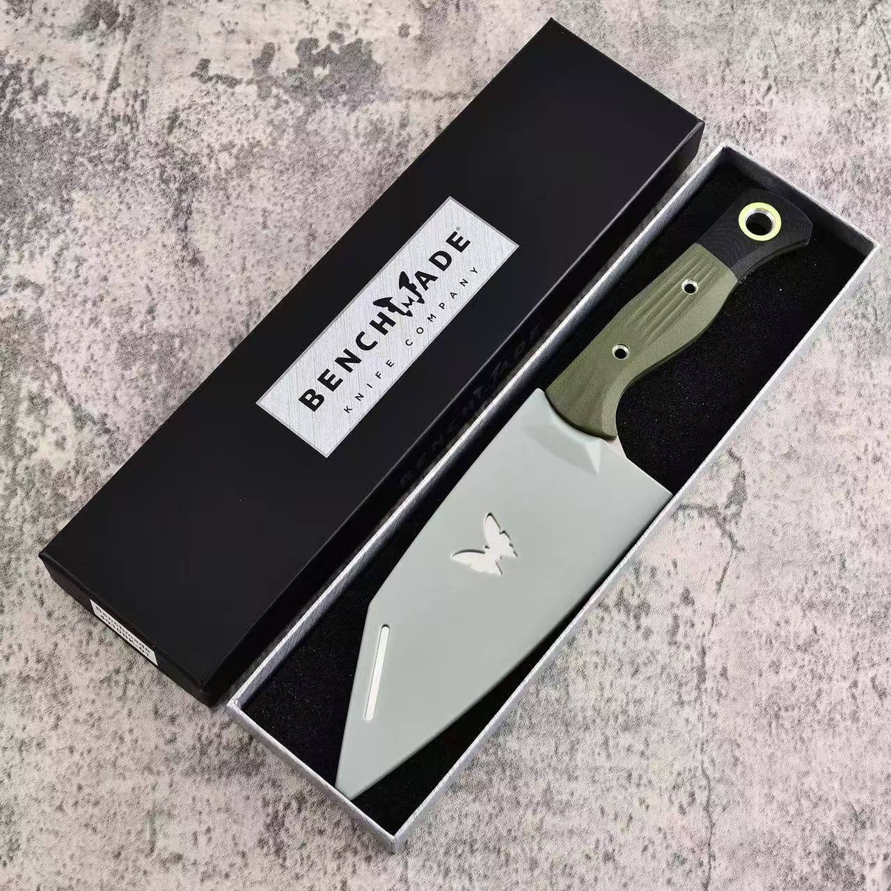 BM Station Knife Fixed Blade 5.82" CPM-154 Black Clip Point Blade, OD ...