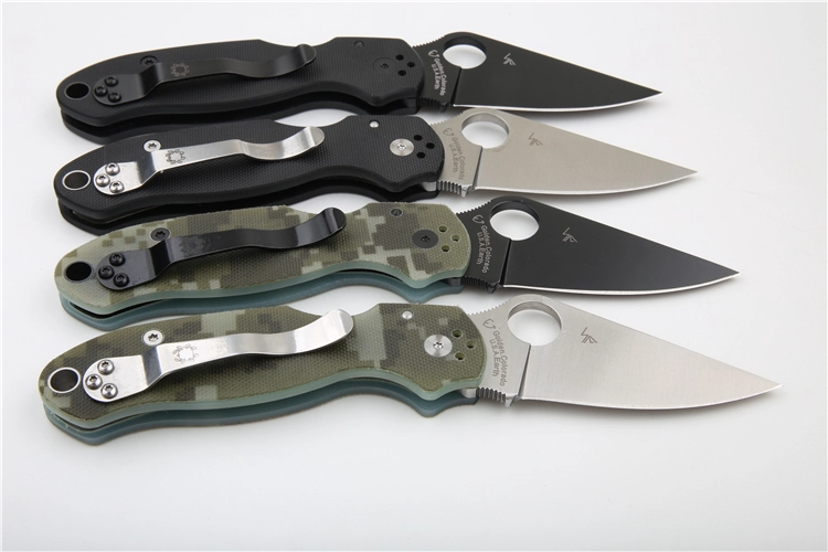 Spy Para 3 Folding Knife 2.91" S30V Satin Plain Blade, G10 Handles ...