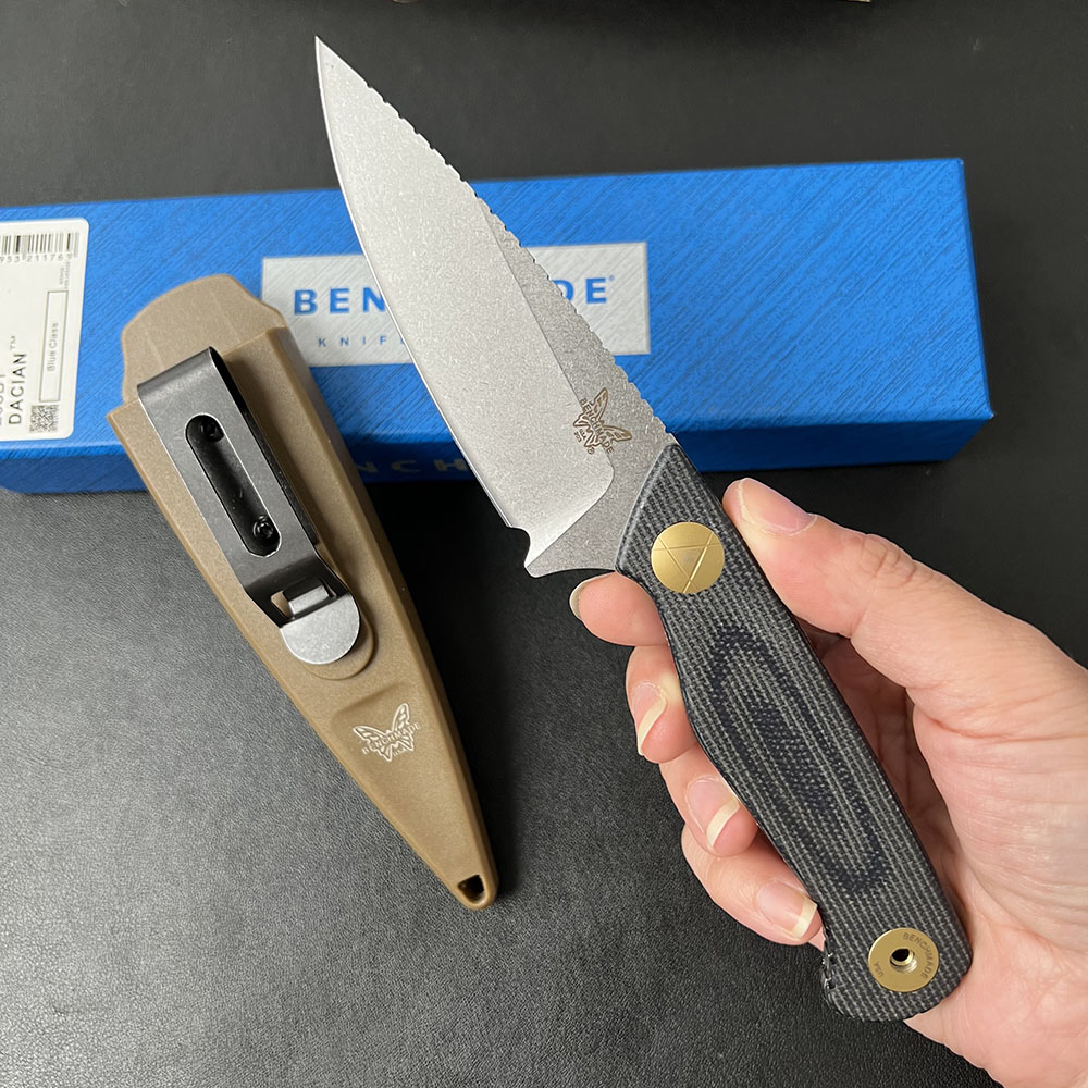 BM Dacian Pocket Fixed Blade Knife 3.31" CPM-MagnaCut Drop Point Blade ...