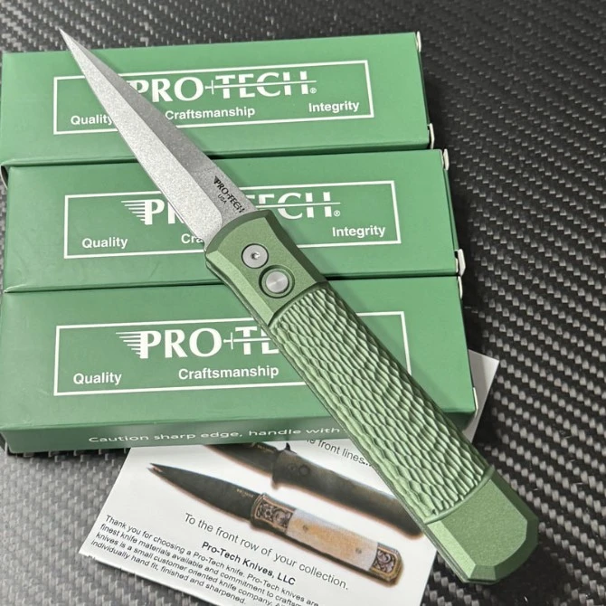 Pro Tech 924 Godfather Auto Folding Knife 394 154cm Bead Blasted