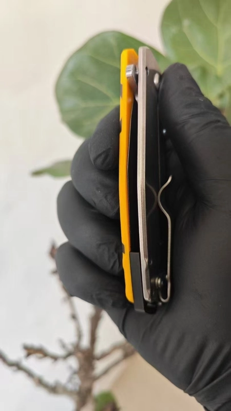 CRKT Denut x CRKT 2495Y Flipper Knife 2.83" D2 Satin Plain Blade, G10 ...