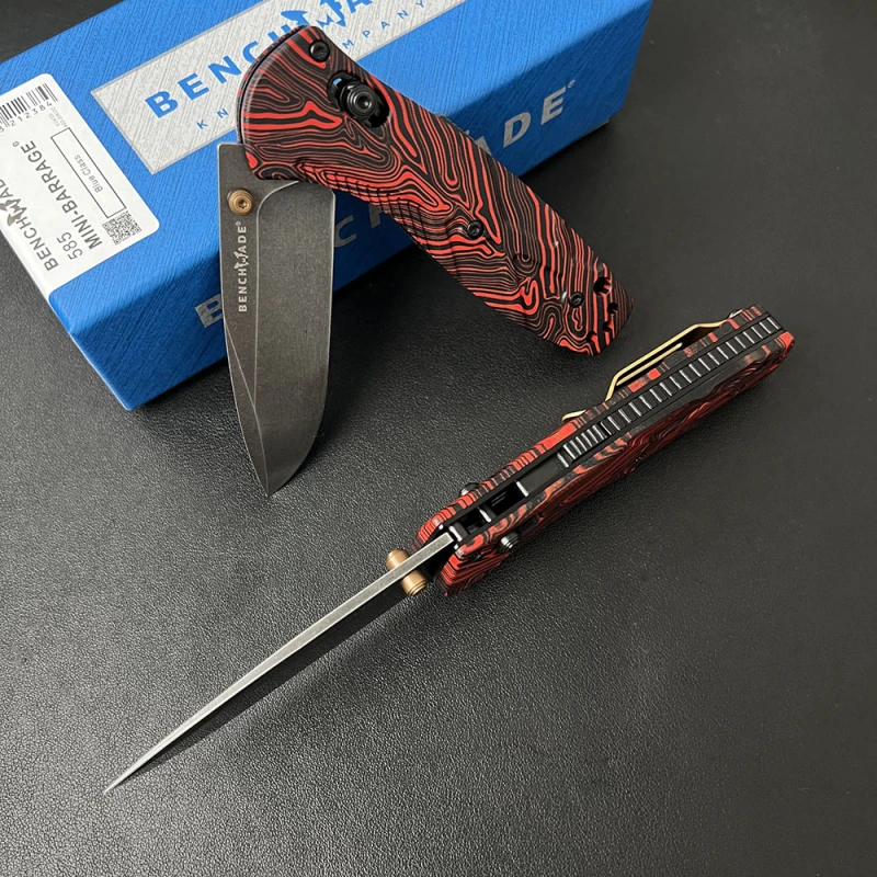 BM 585BK-251 Gold Class Mini Barrage AXISFolding Knife 2.95" S90V Black ...
