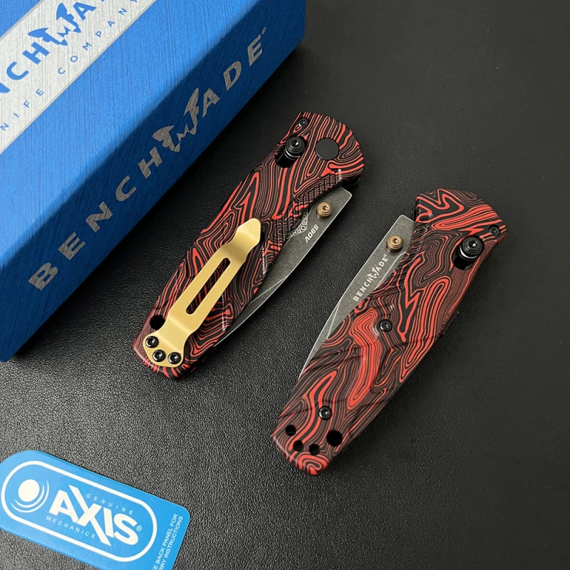 BM 585BK-251 Gold Class Mini Barrage AXISFolding Knife 2.95" S90V Black ...
