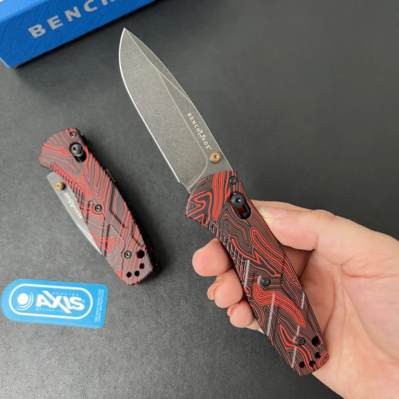 BM 585BK-251 Gold Class Mini Barrage AXISFolding Knife 2.95" S90V Black ...
