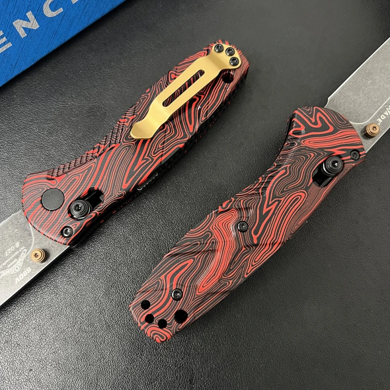 BM 585BK-251 Gold Class Mini Barrage AXISFolding Knife 2.95" S90V Black ...