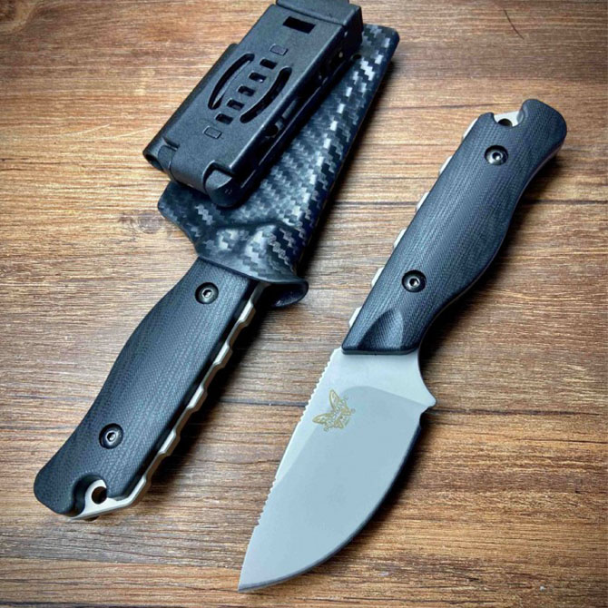 BM 05017 Hunt Hidden Canyon Hunter Fixed Blade Knife 3.35" DC53 Drop ...