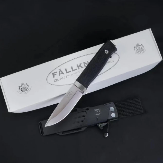 F1 Pro Survival Fixed Blade Knife 3.94" Satin Elmax Blade, TPR Handle and Sheath