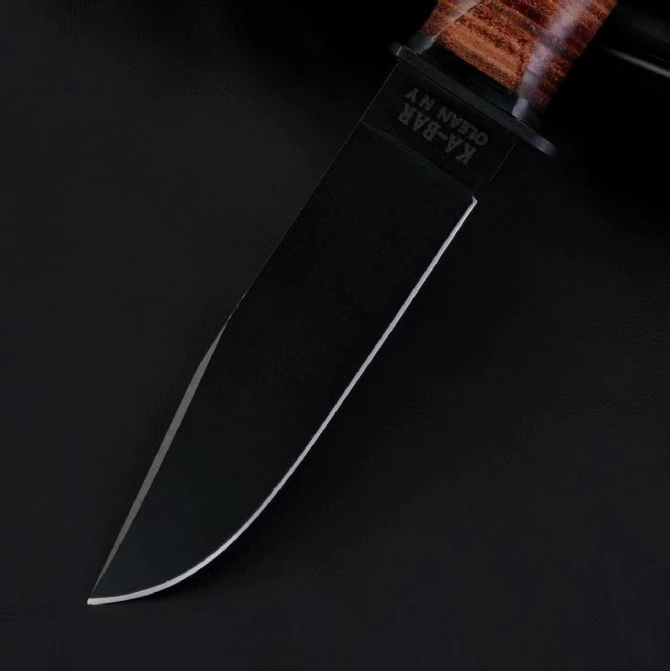 KA-BAR Mark I 2225 Fixed Blade Knife 4.33" 1095 Clip Point Blade ...
