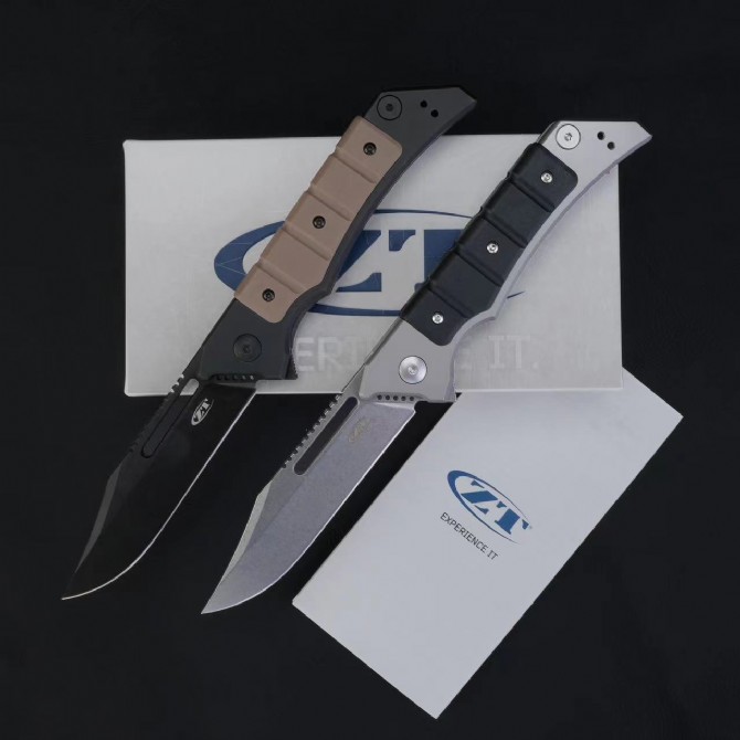 ZT 0223 Tim Galyean Flipper Knife 3.54" CPM-20CV Blade, Glass Fiber Handles