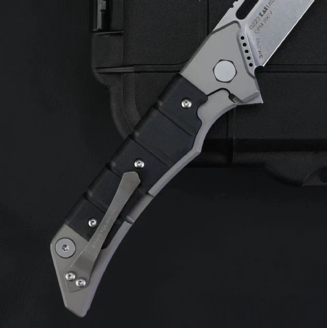 ZT 0223 Tim Galyean Flipper Knife 3.54" CPM-20CV Blade, Glass Fiber Handles