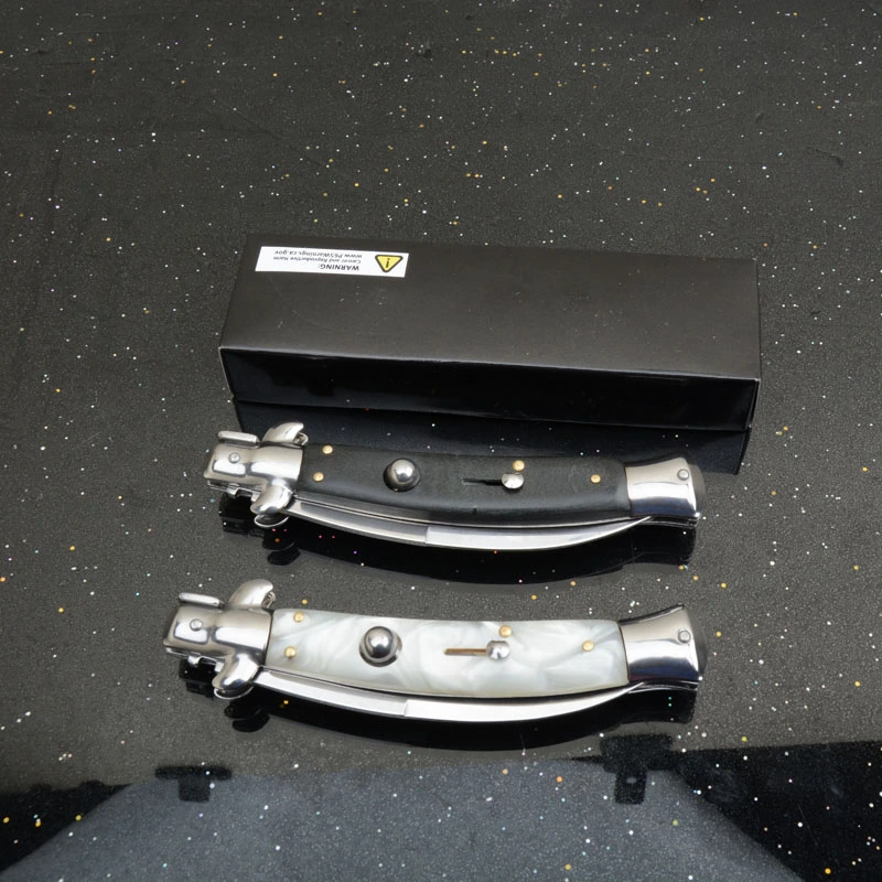 Italy AKC 10'' Godfather Stiletto Mafia OTF AUTO Knife 3.54" 8Cr13 ...