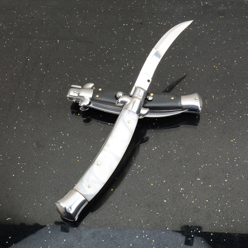 Italy AKC 10'' Godfather Stiletto Mafia OTF AUTO Knife 3.54" 8Cr13 ...