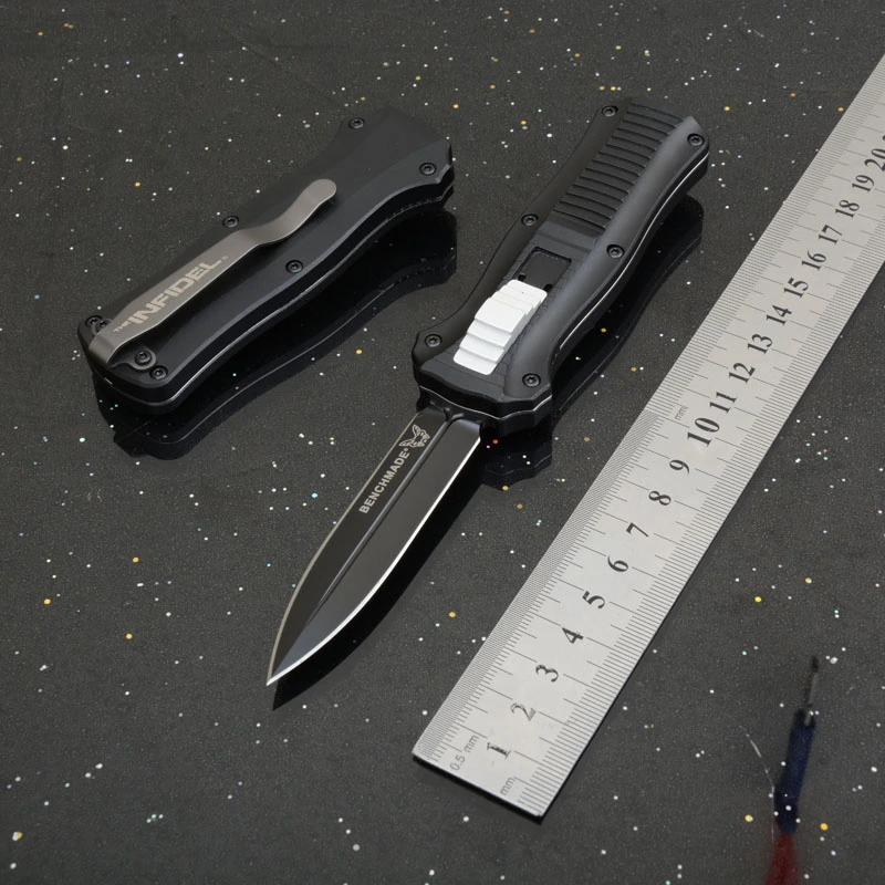 BM Mini-Infidel 3350 Dagger AUTO OTF Knife 3.07" S30V Double Edge Blade ...