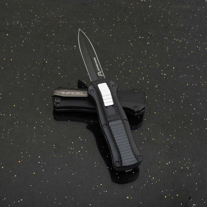 BM Mini-Infidel 3350 Dagger AUTO OTF Knife 3.07" S30V Double Edge Blade ...