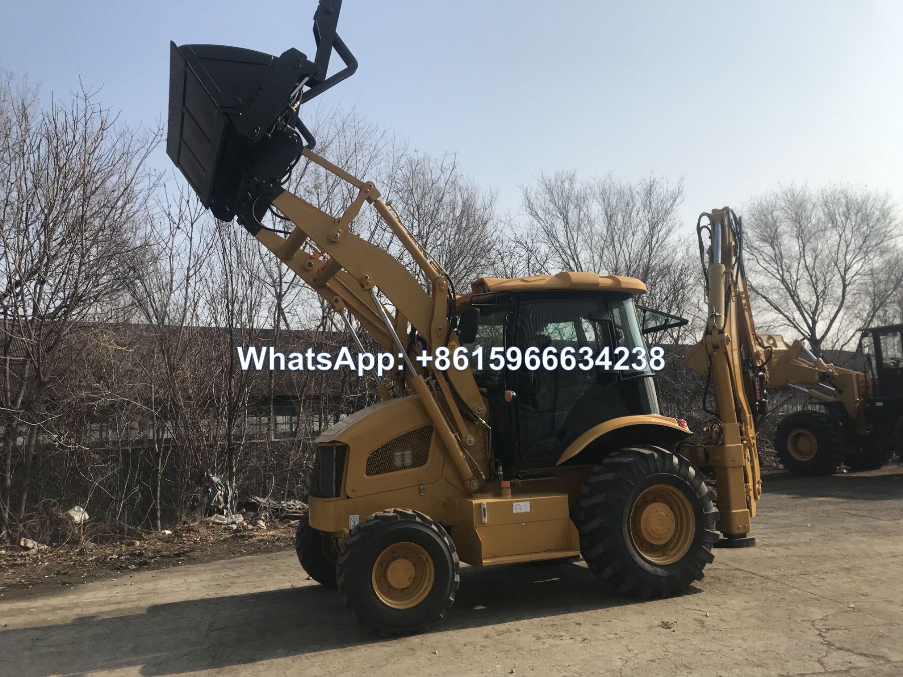 China TLB 4 in 1 Tractor Backhoe Loader 8200KG 1CBM bucket