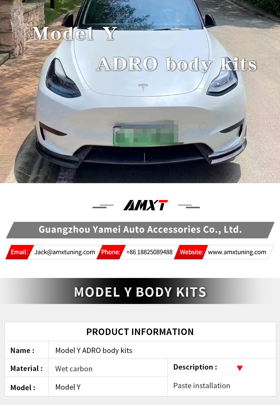 Model Y ADRO body kits