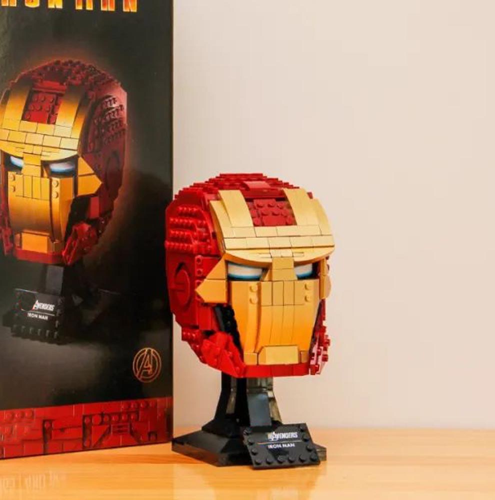 Super Heroes Marvel Iron Man Bust 480Pcs Moc Model Modular Building ...