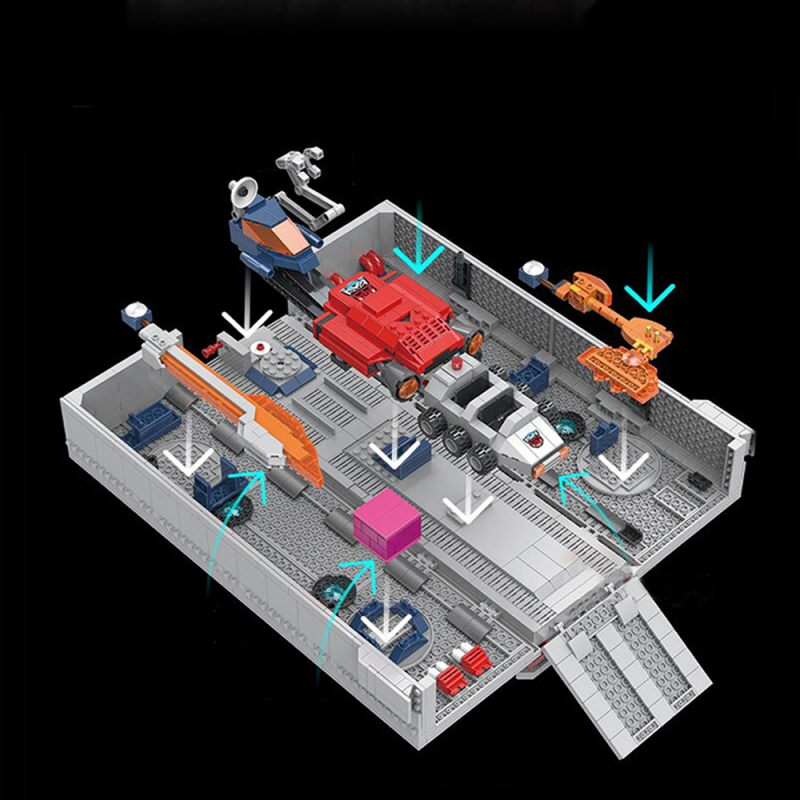 Transformers Optimus Prime Combined Carriage 1766Pcs Moc Model Modular ...