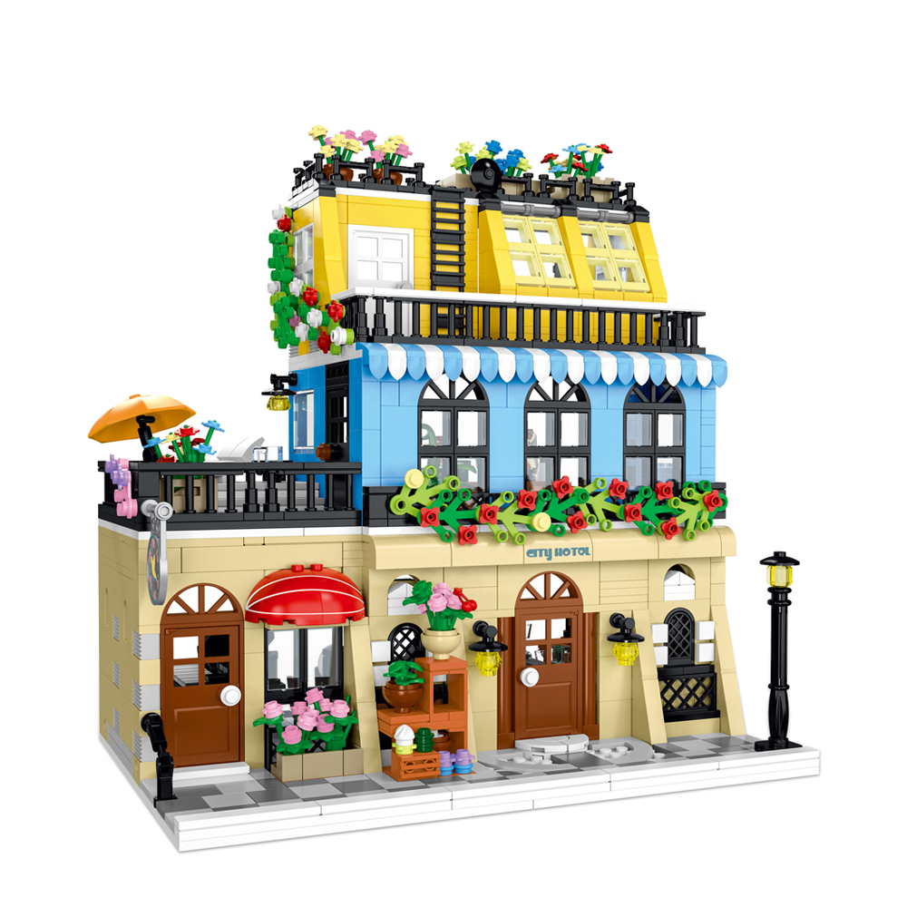 Xmork Creator Expert Street View City Hotel Block Modular 1464Pcs Moc ...