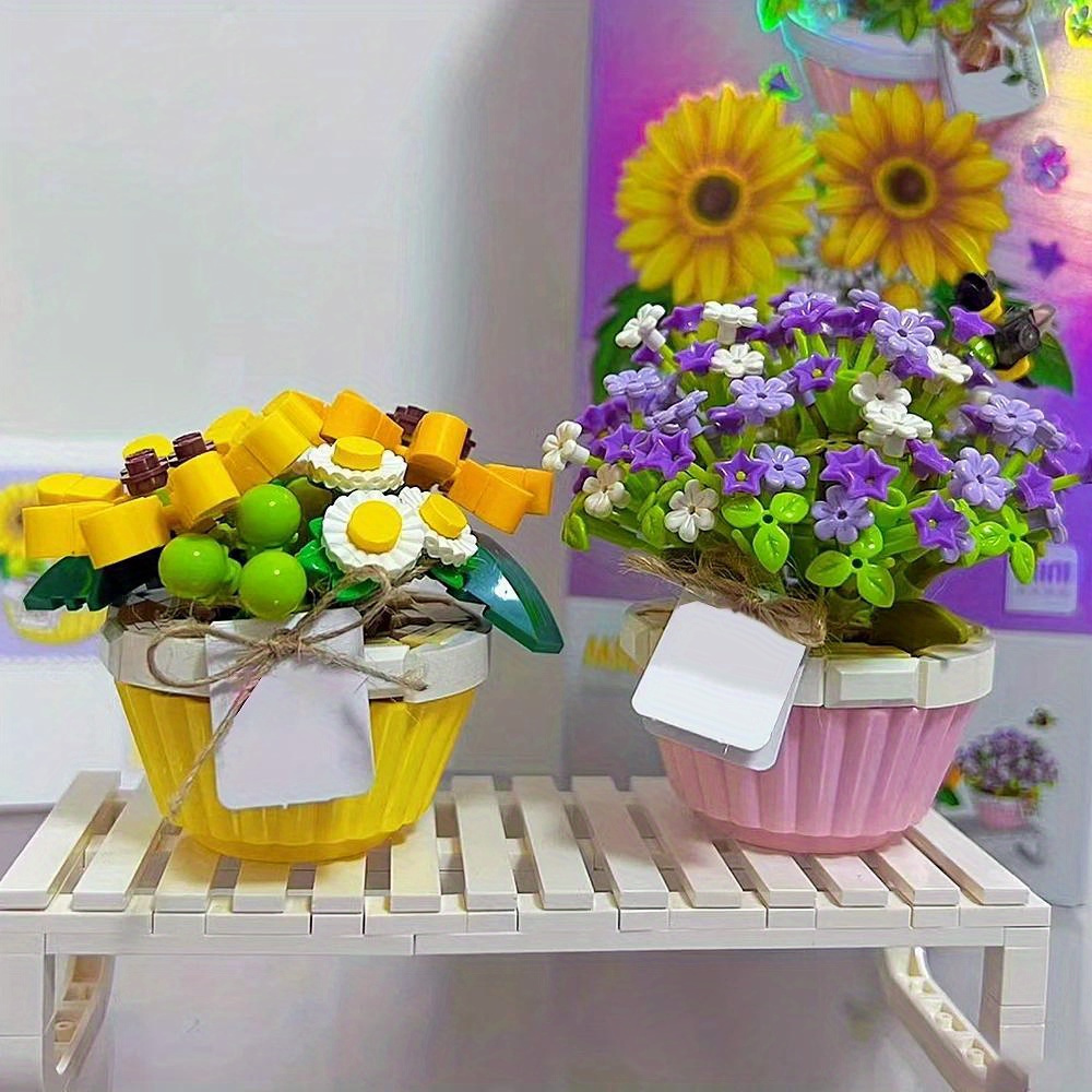 LOZ Ideas Creator Expert Mini Bricks Flower Bouquet 534pcs Moc Model ...