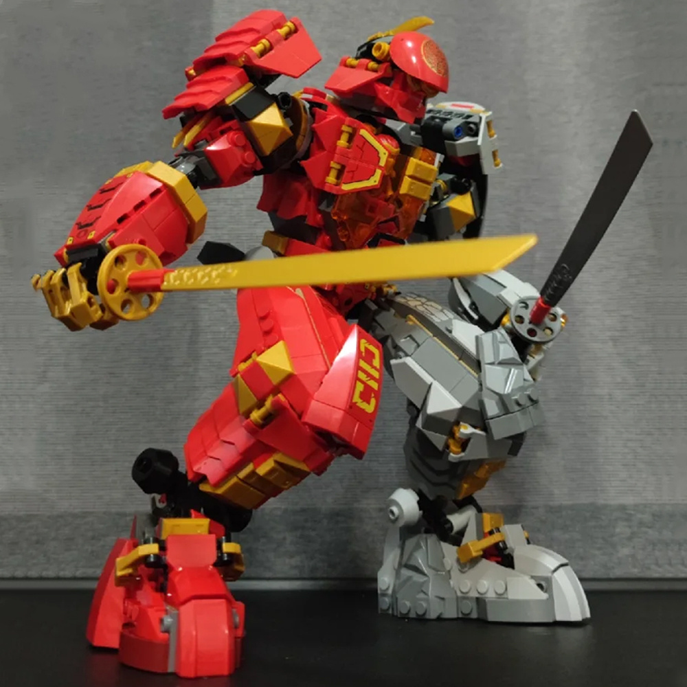 Movie Technic Robot Fire Stone Mech 976pcs Moc Model Modular Building ...