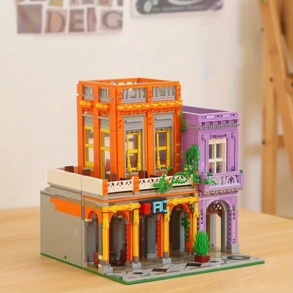 ZHEGAO Ideas Creator Expert Street View Mini Bricks Cuban Restaurant ...