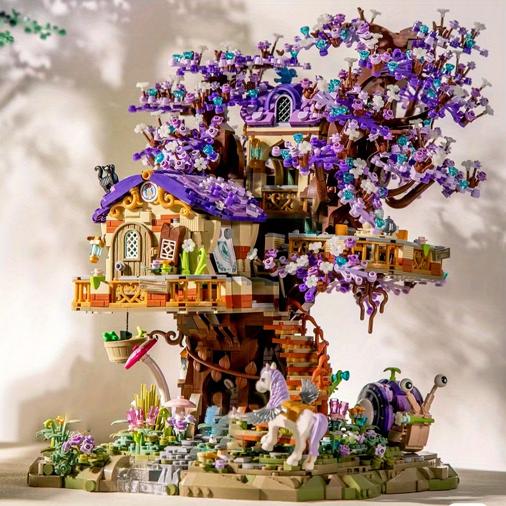 LOZ Ideas Creator Expert Street View Mini Brick Elves Tree House ...