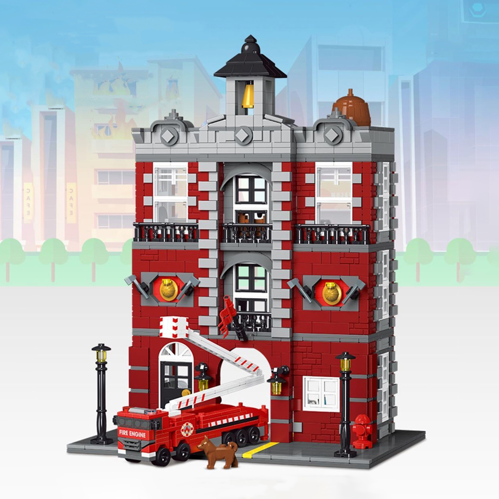 Fire Rescue Department Building Blocks Sets 1823PCS, Street View House ...