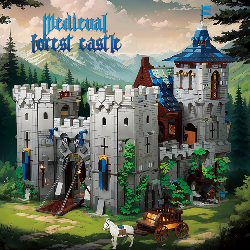 Medieval Forest Castel Architecture Model 6640pcs Building Blocks Toys ...