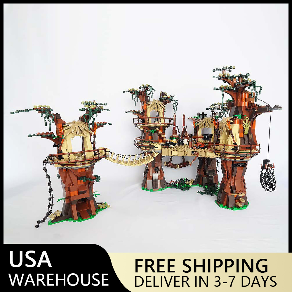 (Ship from USA) Star Wars Serial Ewok Village 10236 05047 1990Pcs ...