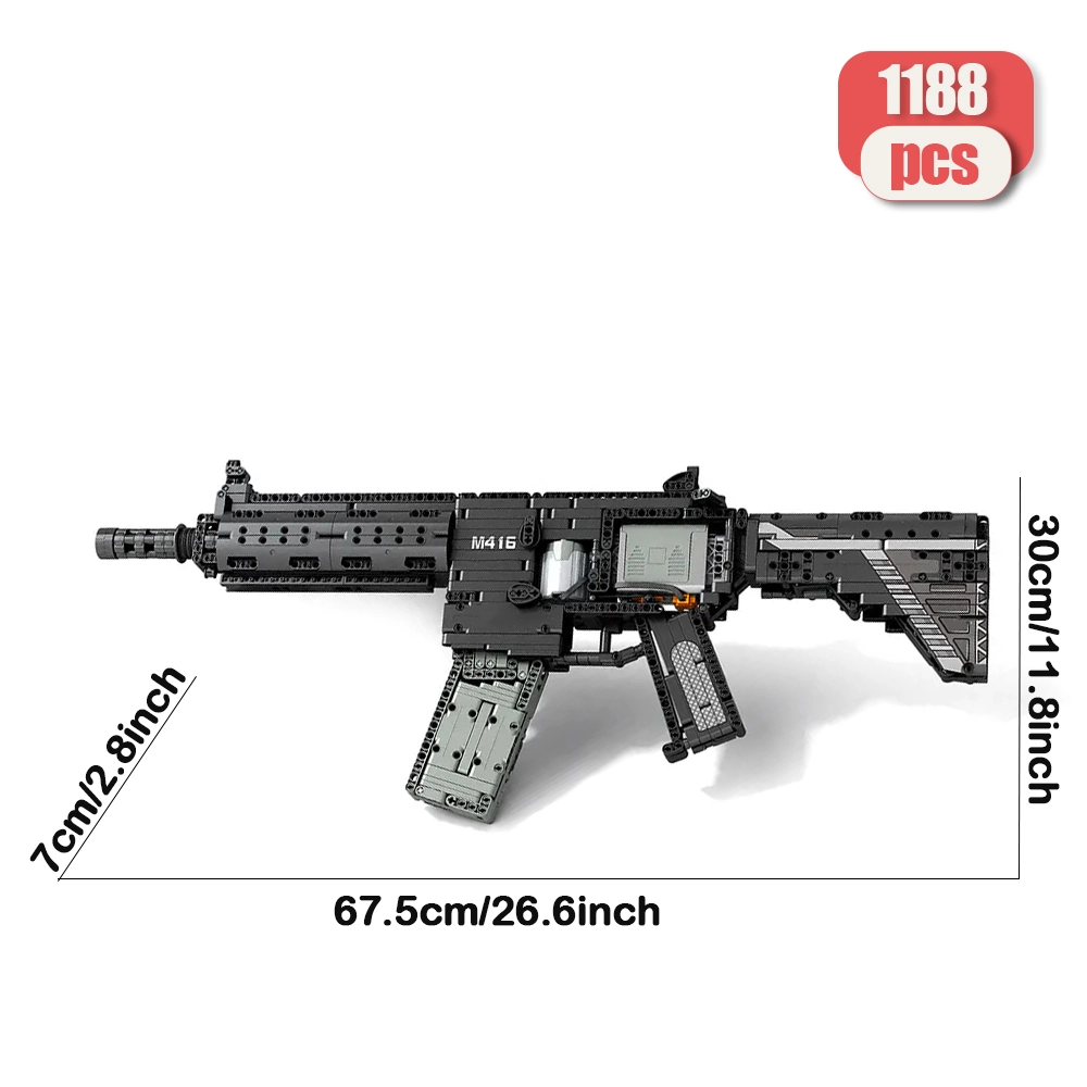 (Ship from USA) Military And Gun Serial M416 Assault Rfle 77004 1188PCS ...