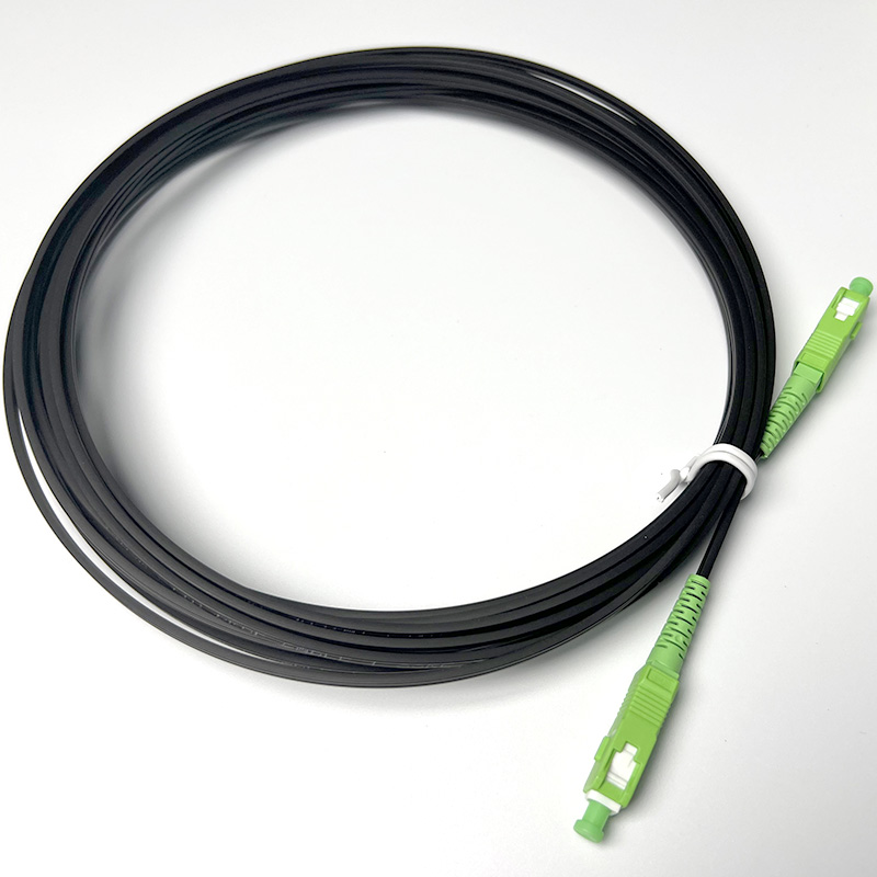 G657A SC APC - SC APC Optical Fiber Drop Cable Flat Entry Cable Single ...