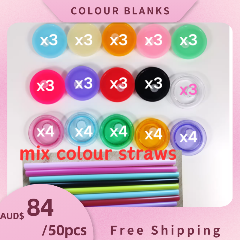 NEW RTS Colored Lid and Colored Straw Free Shipping (50PCS/100PCS)