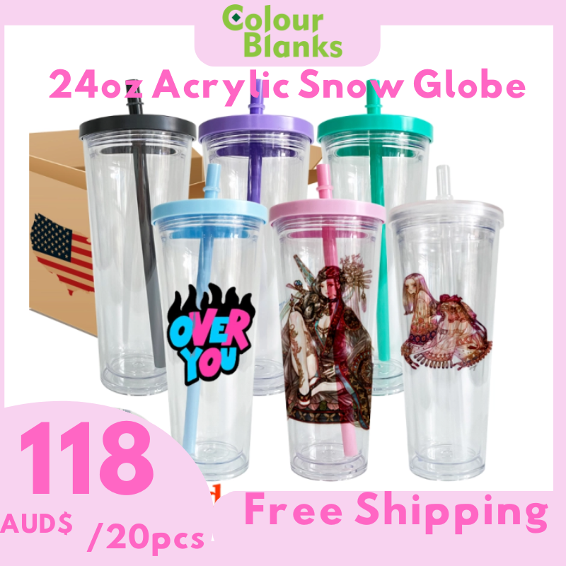 Aussie Warehouse rts 24oz Acrylic Snowglobes Predrilled Cups with ...